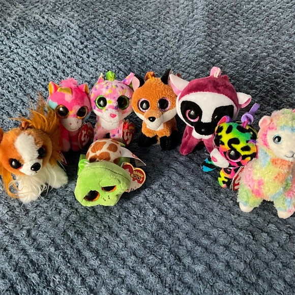 Ty | Toys | 8 Ty Plush Keychains | Poshmark